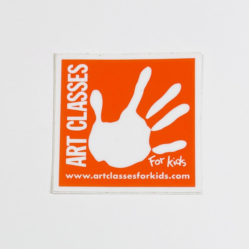 Orange Vinyl Logo Sticker – Art Classes for Kids Shop